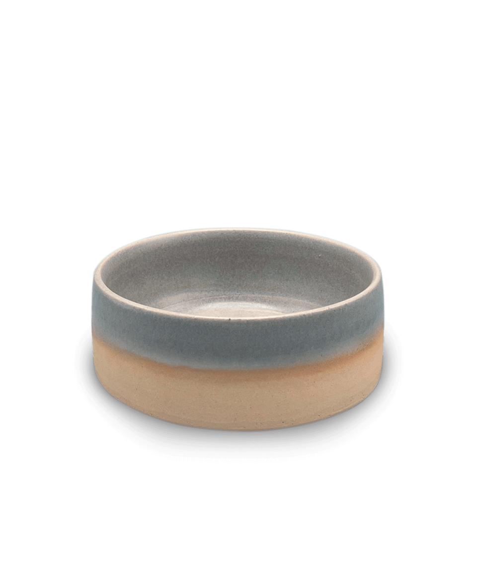 Grey Food Bowl For Dogs - Handmade and Ceramic